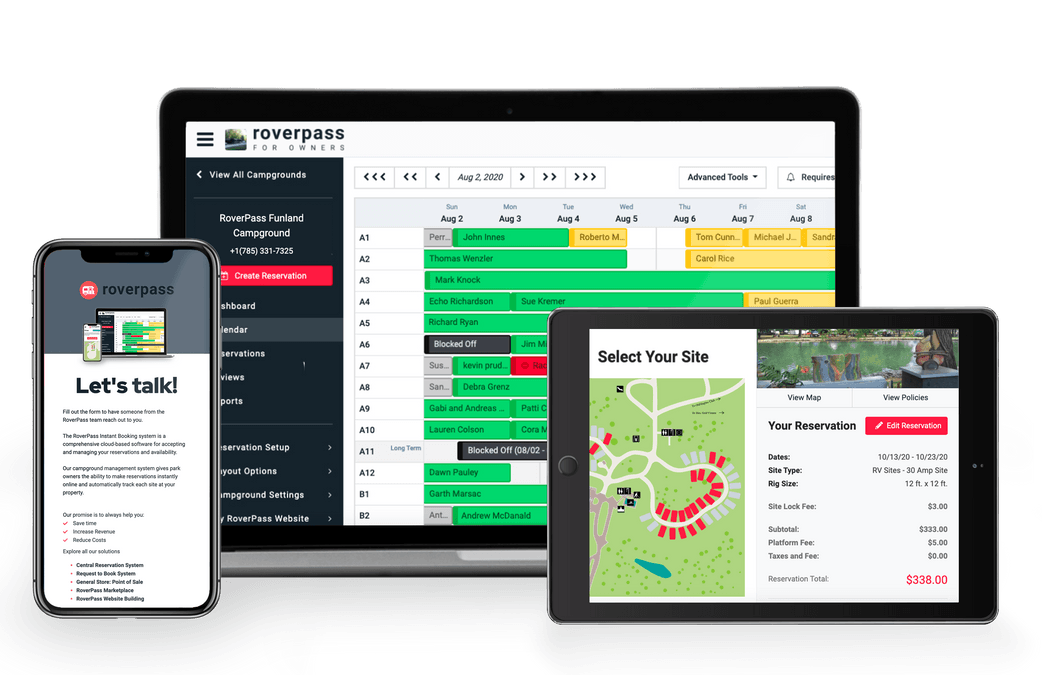 Popular RV Park Software and Online Tools | RoverPass