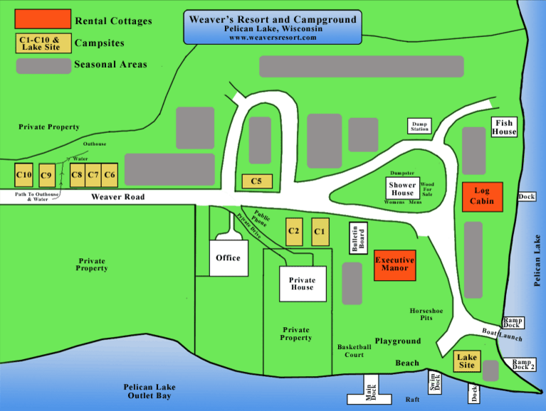 Weaver's Resort & Campground - 8 Photos, 1 Reviews - Pelican Lake, WI