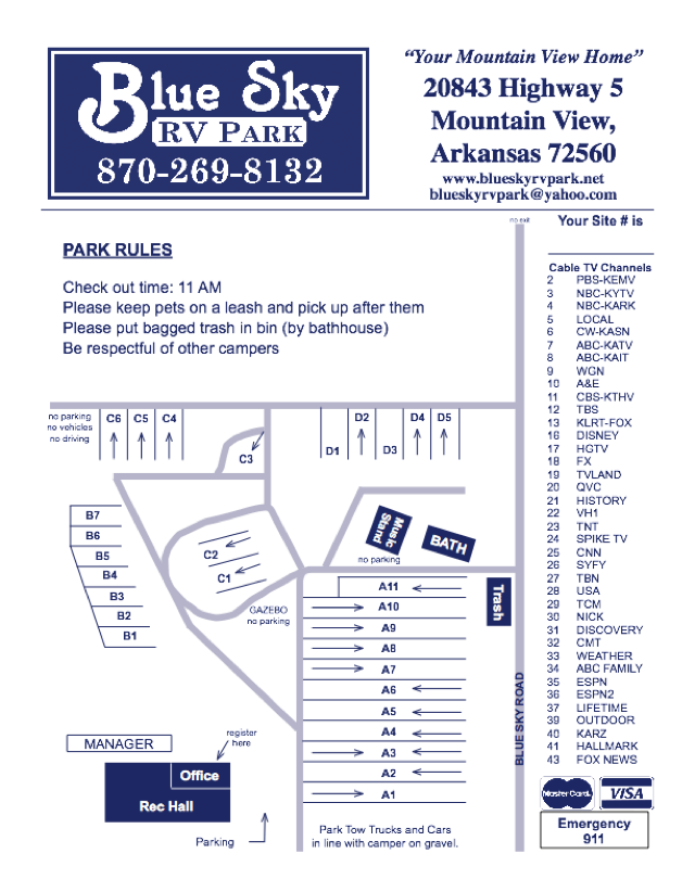 Blue Sky RV Park - 7 Photos, 2 Reviews - Mountain View, AR - RoverPass